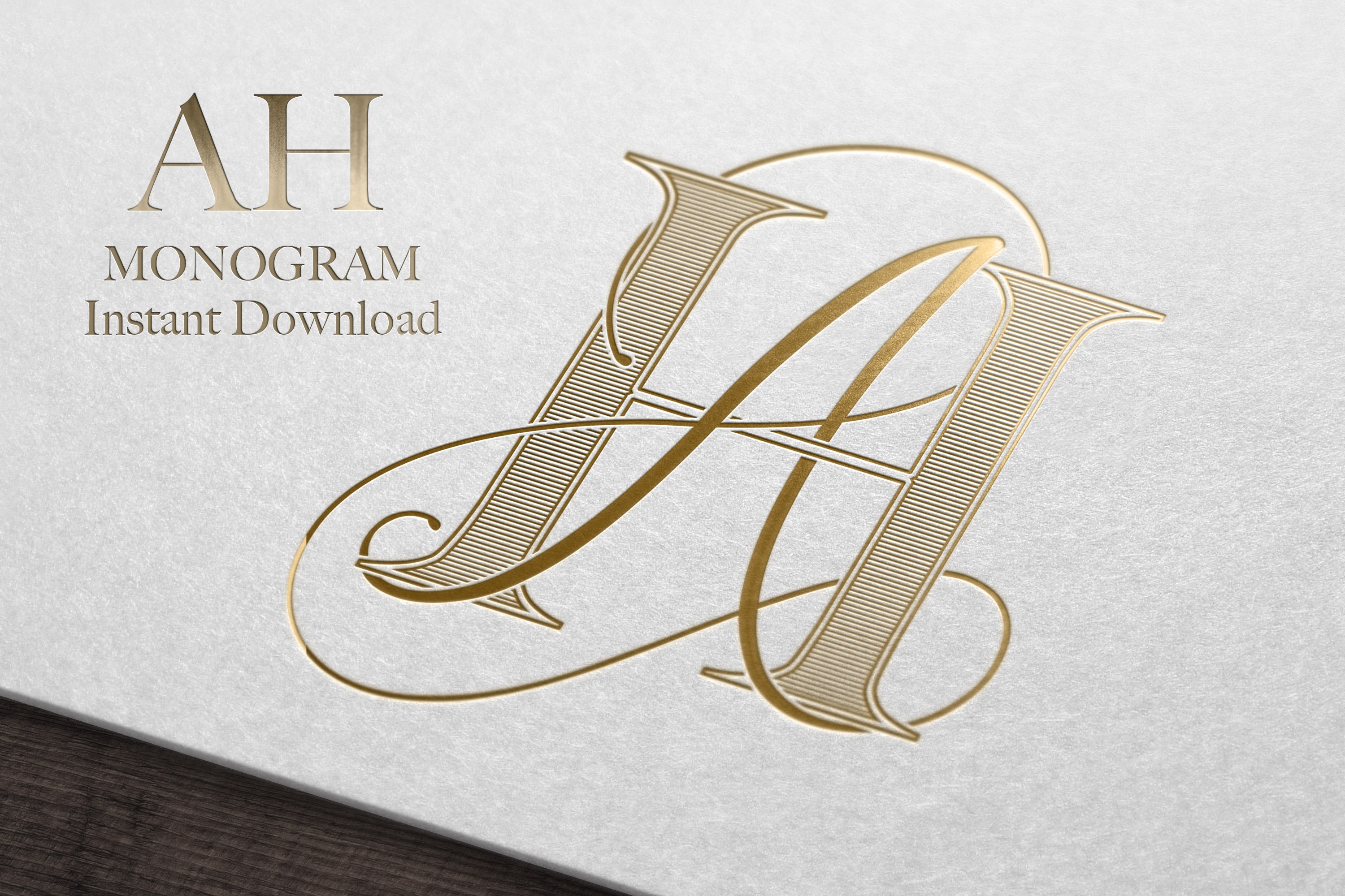 AH Wedding Monogram - Digital Download | Couples Duogram | Personal ...