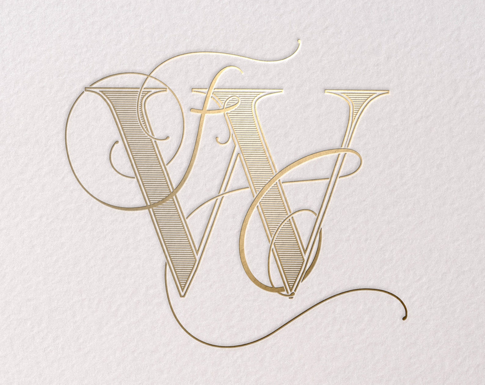 3 Letter Monogram | Made-to-order Wedding Logo, Stationery Header ...