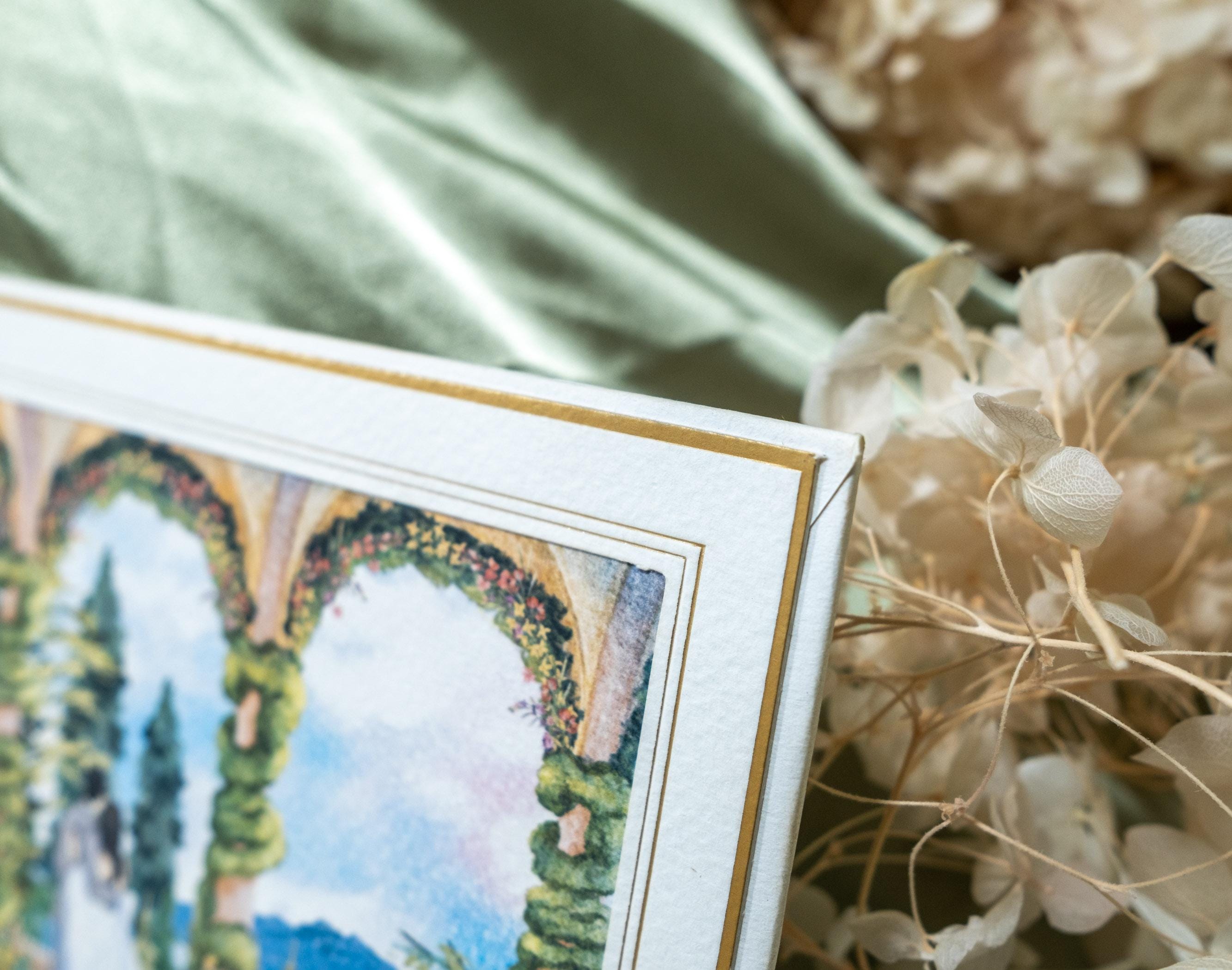 Premium Bi-fold Wedding Invitation Hardcover Book-style Bespoke Design ...