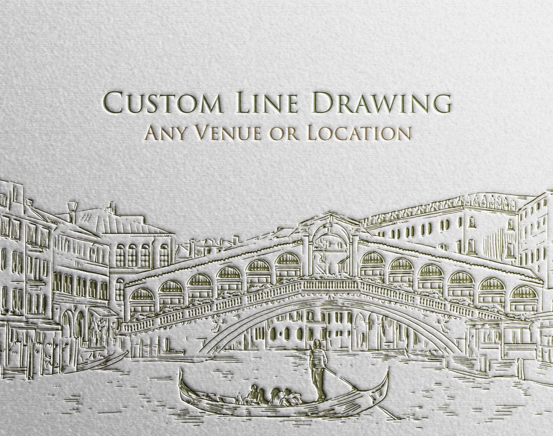 Custom Venue Drawing | Hand Drawn Wedding Venue or Location in Scalable ...