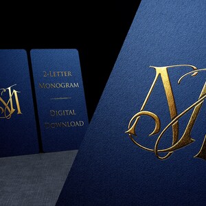 JM | 2 Letter Wedding Monogram With Letters JM - Ready to Download ...