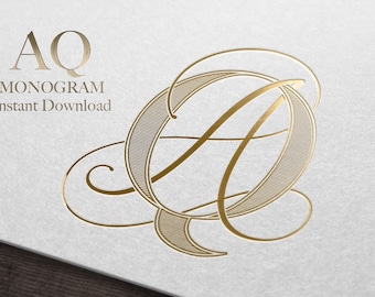 AD Wedding Monogram Digital Download Couples Duogram | Etsy
