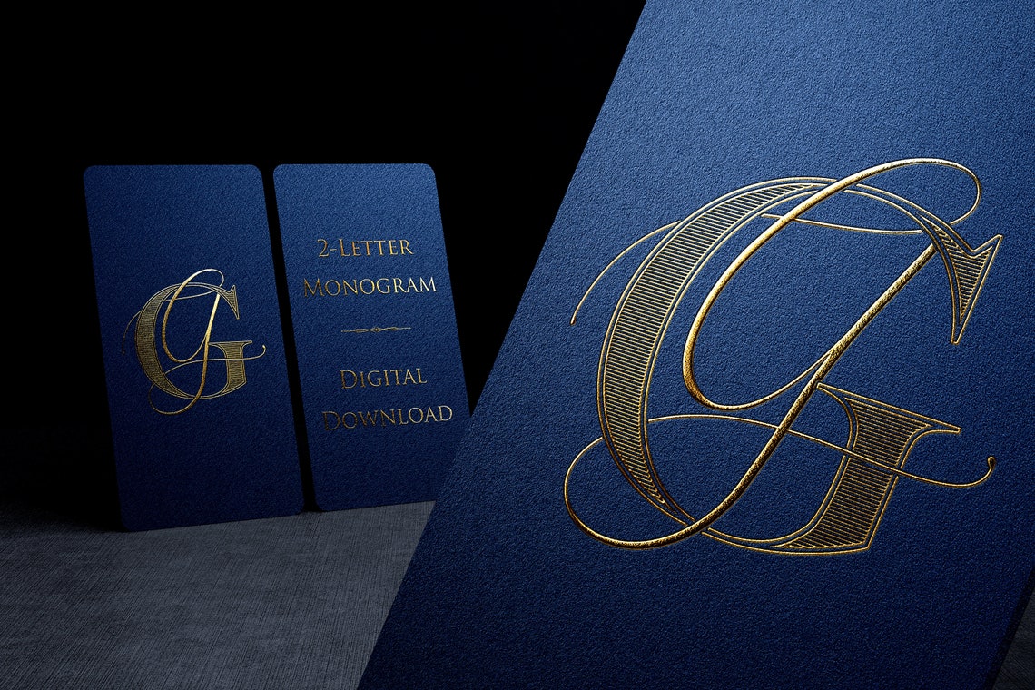 GG Wedding Monogram Digital Download Wedding Logo Personal Logo ...