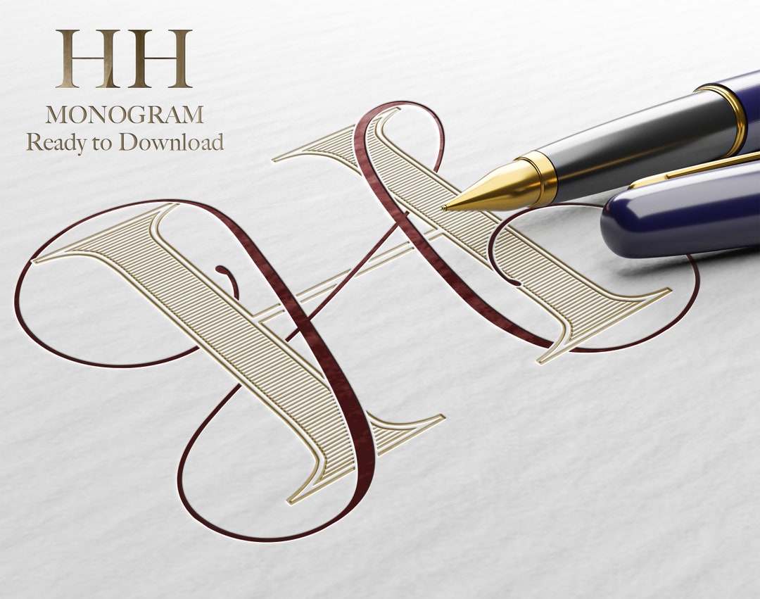 HH Wedding Monogram - Digital Download | Couples Duogram | Personal ...