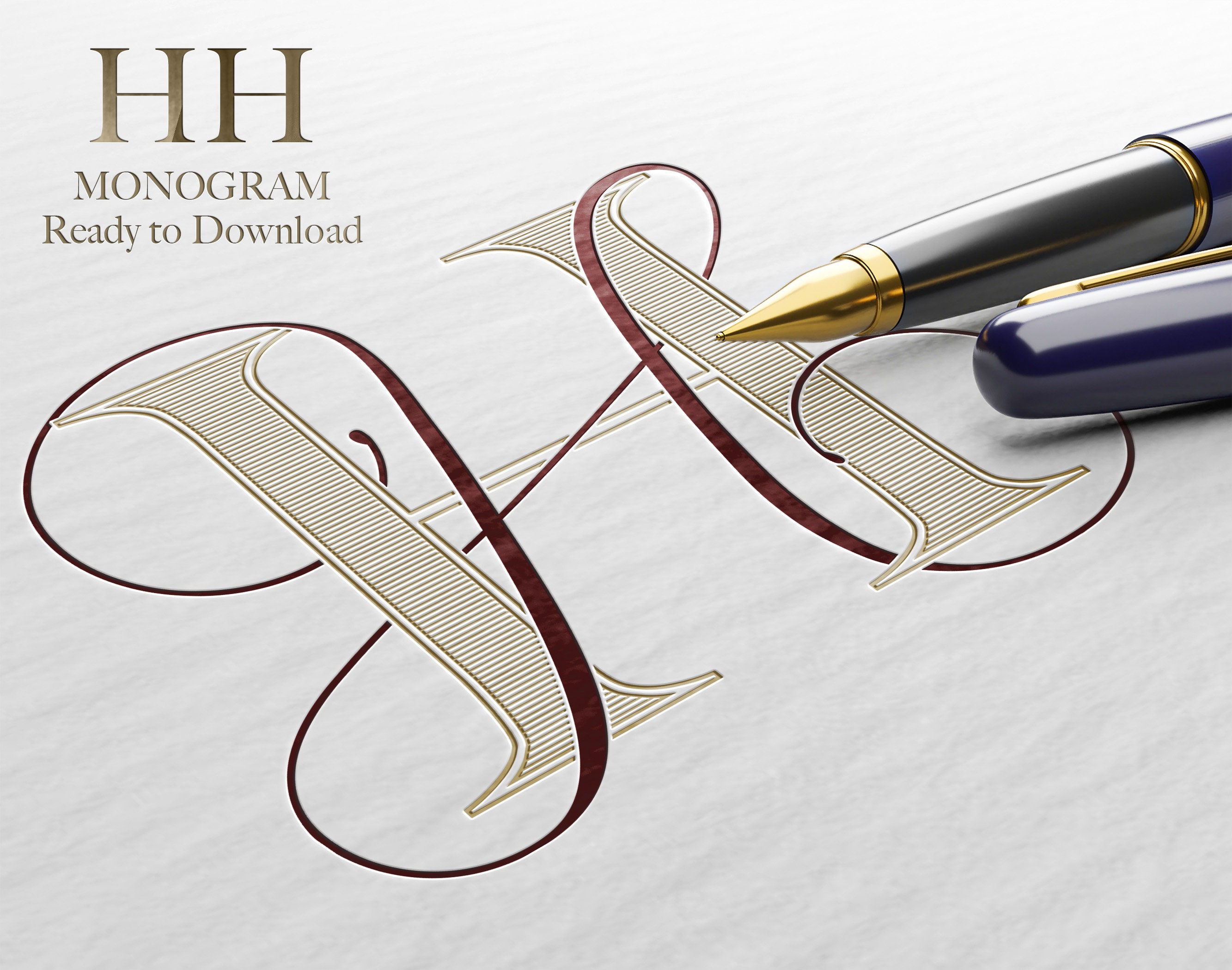 HH Wedding Monogram Digital Download Couples Duogram Personal Logo ...