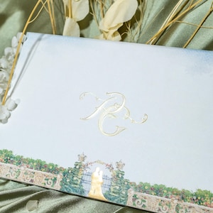 Premium Bi-fold Wedding Invitation Hardcover Book-style Bespoke Design ...