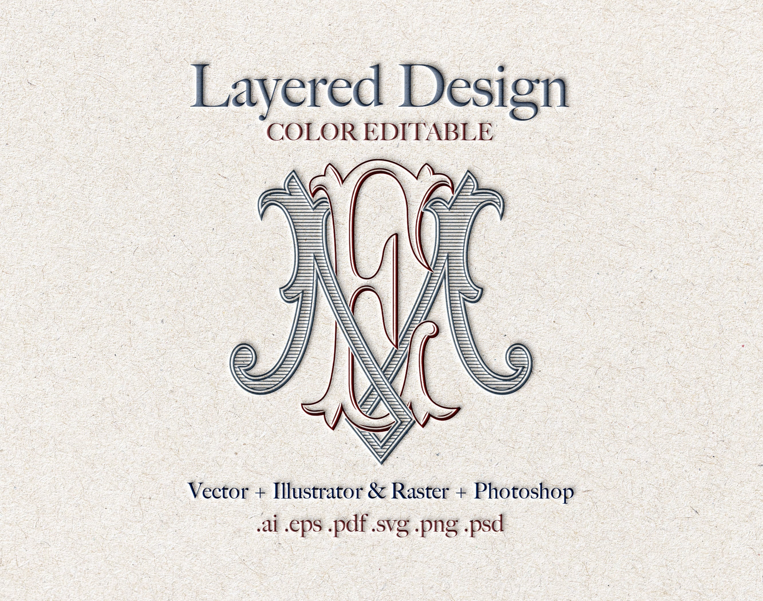 EM Monogram | Digital Files Ready to Download - Includes Graphic Vector ...