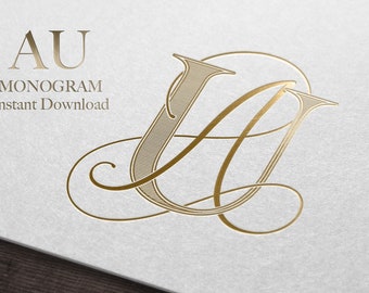 AL Wedding Monogram Digital Download Couples Duogram | Etsy