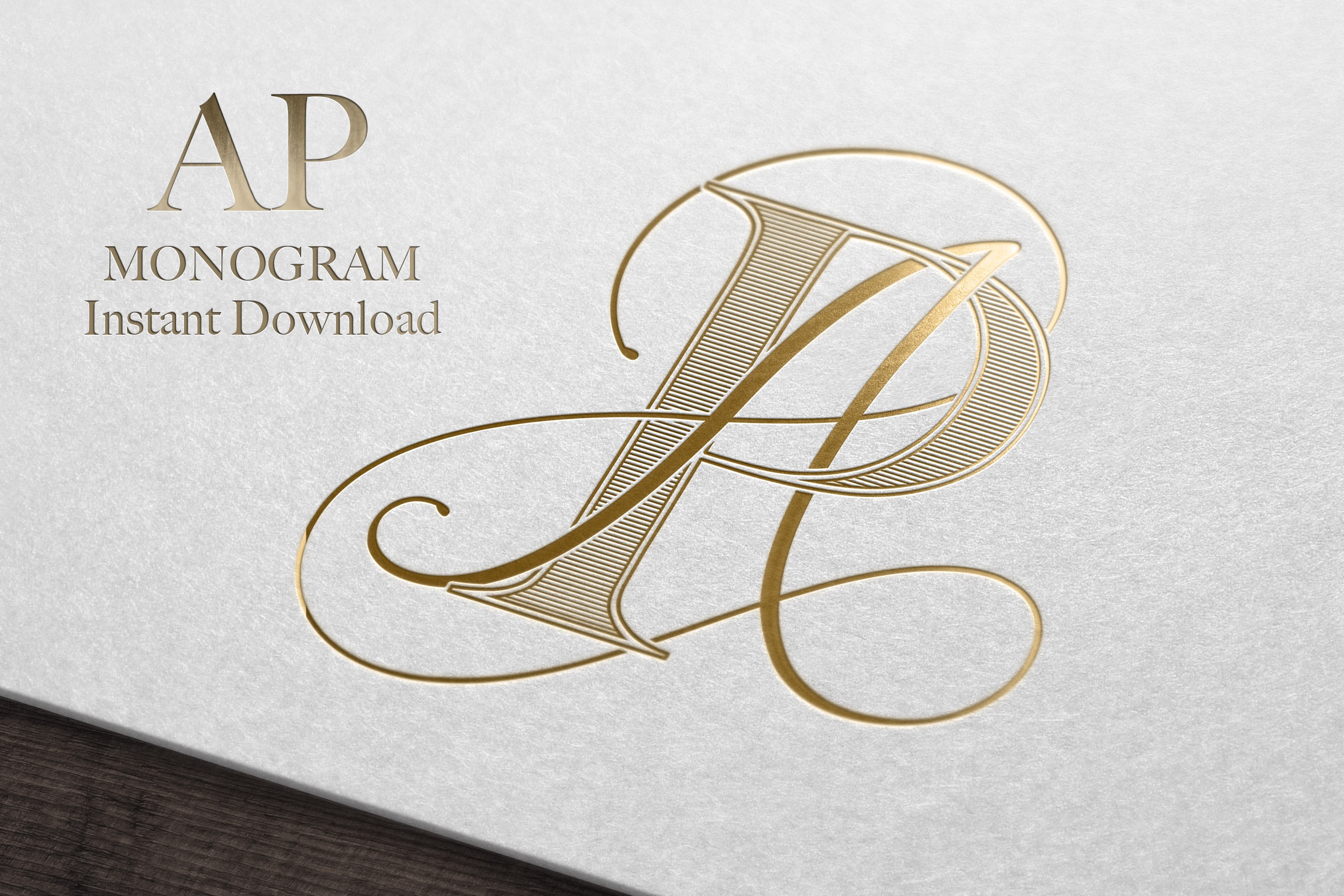 AP Wedding Monogram - Digital Download | Couples Duogram | Personal ...