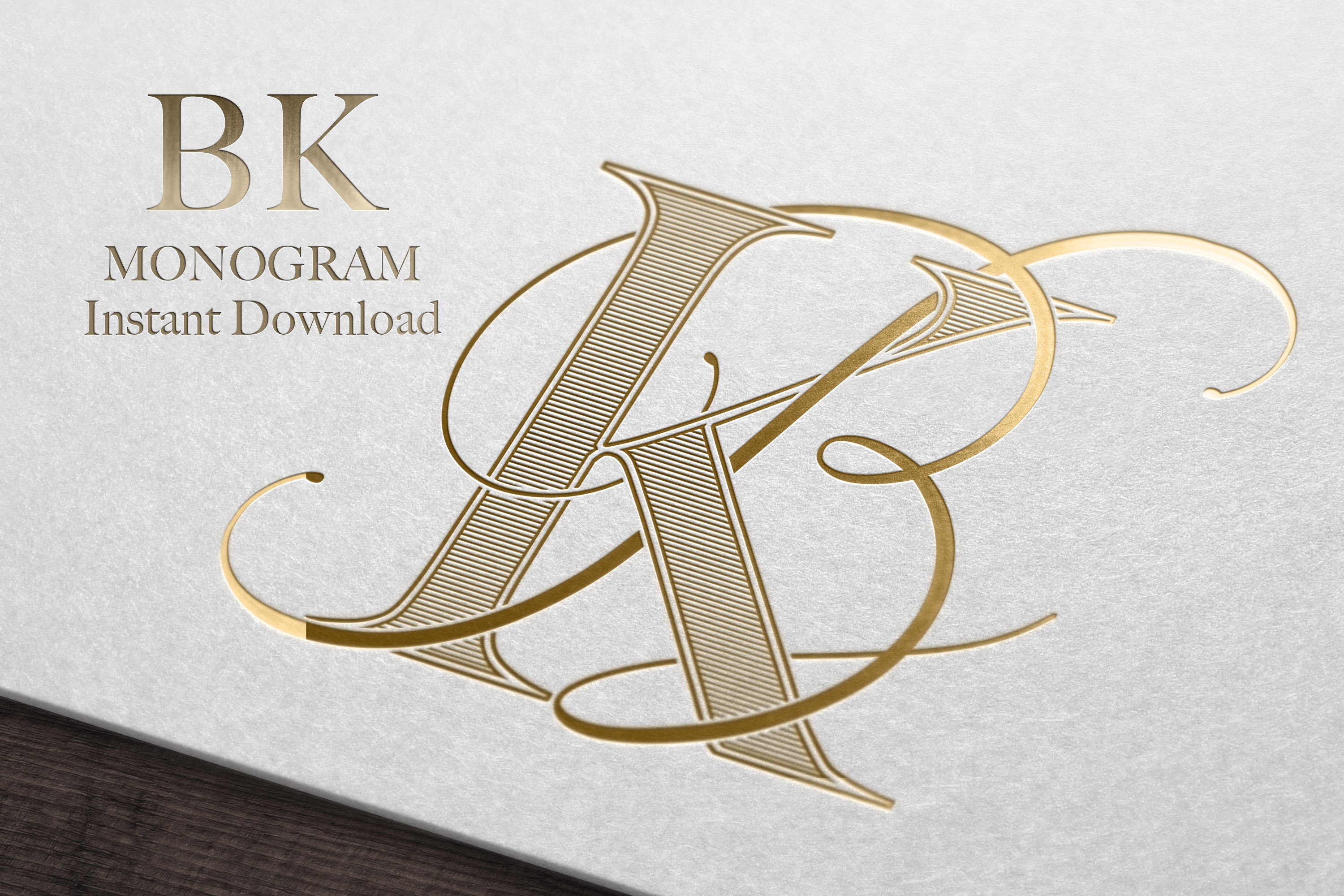 BK Wedding Monogram - Digital Download | Couples Duogram | Personal ...