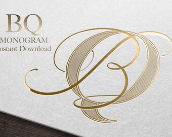 AH Wedding Monogram Digital Download Couples Duogram | Etsy