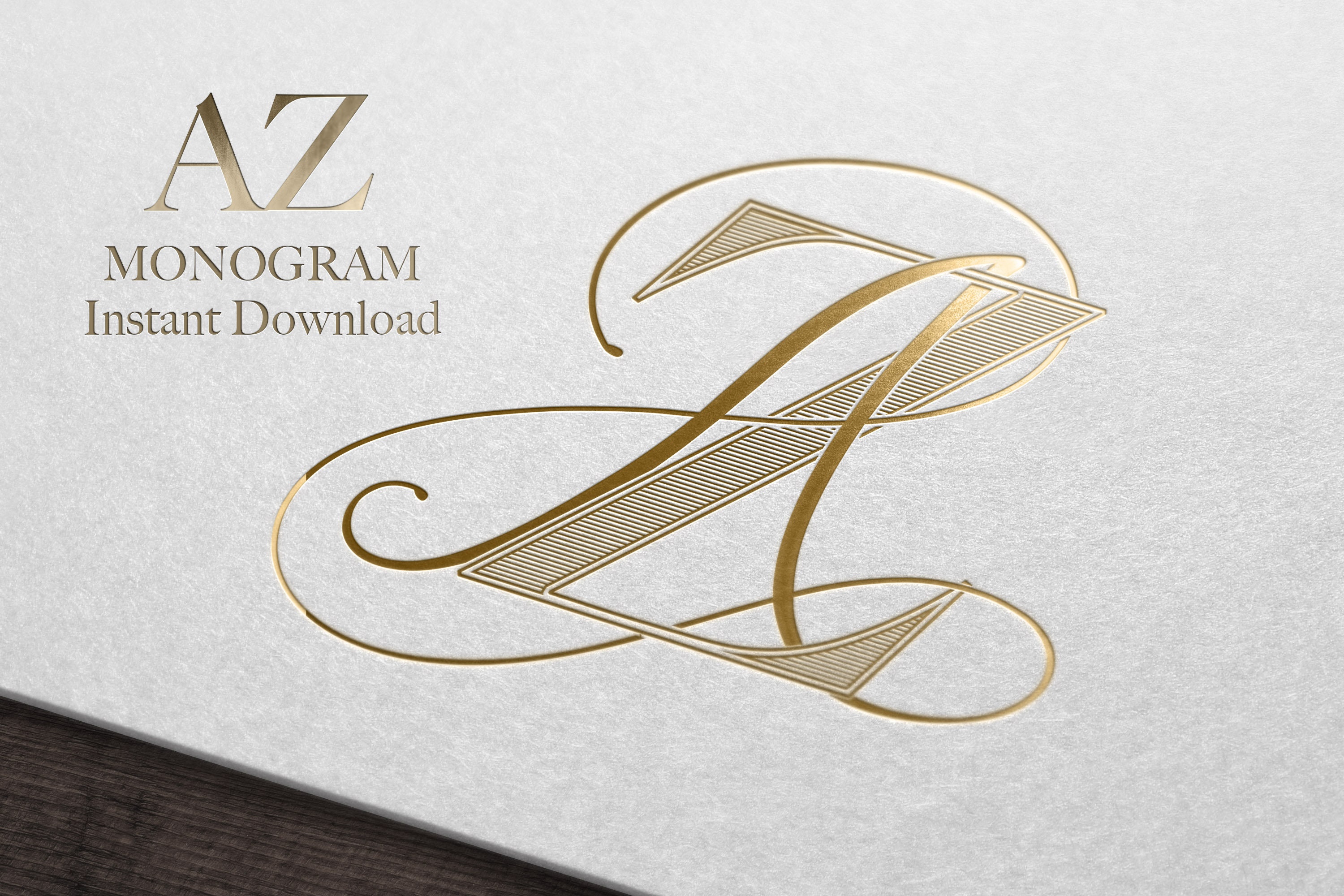 AZ Wedding Monogram Digital Download Couples Duogram Personal Logo ...