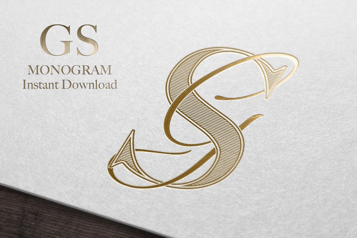 GS Wedding Monogram - Digital Download | Wedding Logo | Personal Logo ...