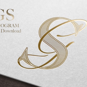 GS Wedding Monogram - Digital Download | Wedding Logo | Personal Logo ...