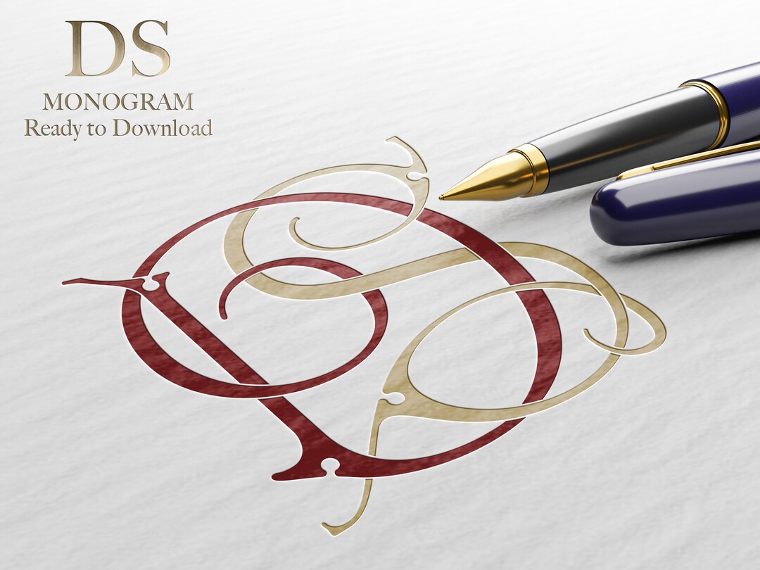DS | 2 Letter Wedding Monogram With Letters DS - Ready to Download ...