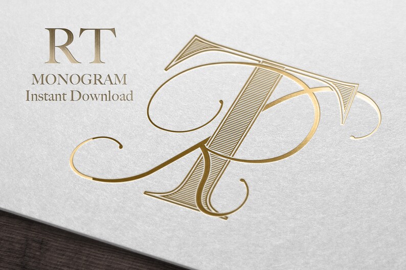 RT Wedding Monogram - Digital File Download | Couples Duogram ...