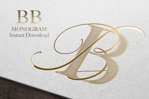 BB Wedding Monogram Digital Download Couples Duogram | Etsy