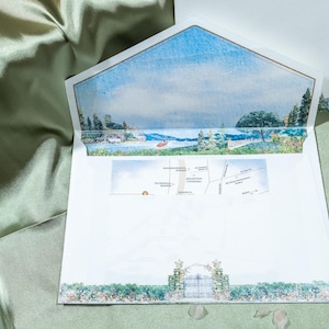 Premium Bi-fold Wedding Invitation Hardcover Book-style Bespoke Design ...