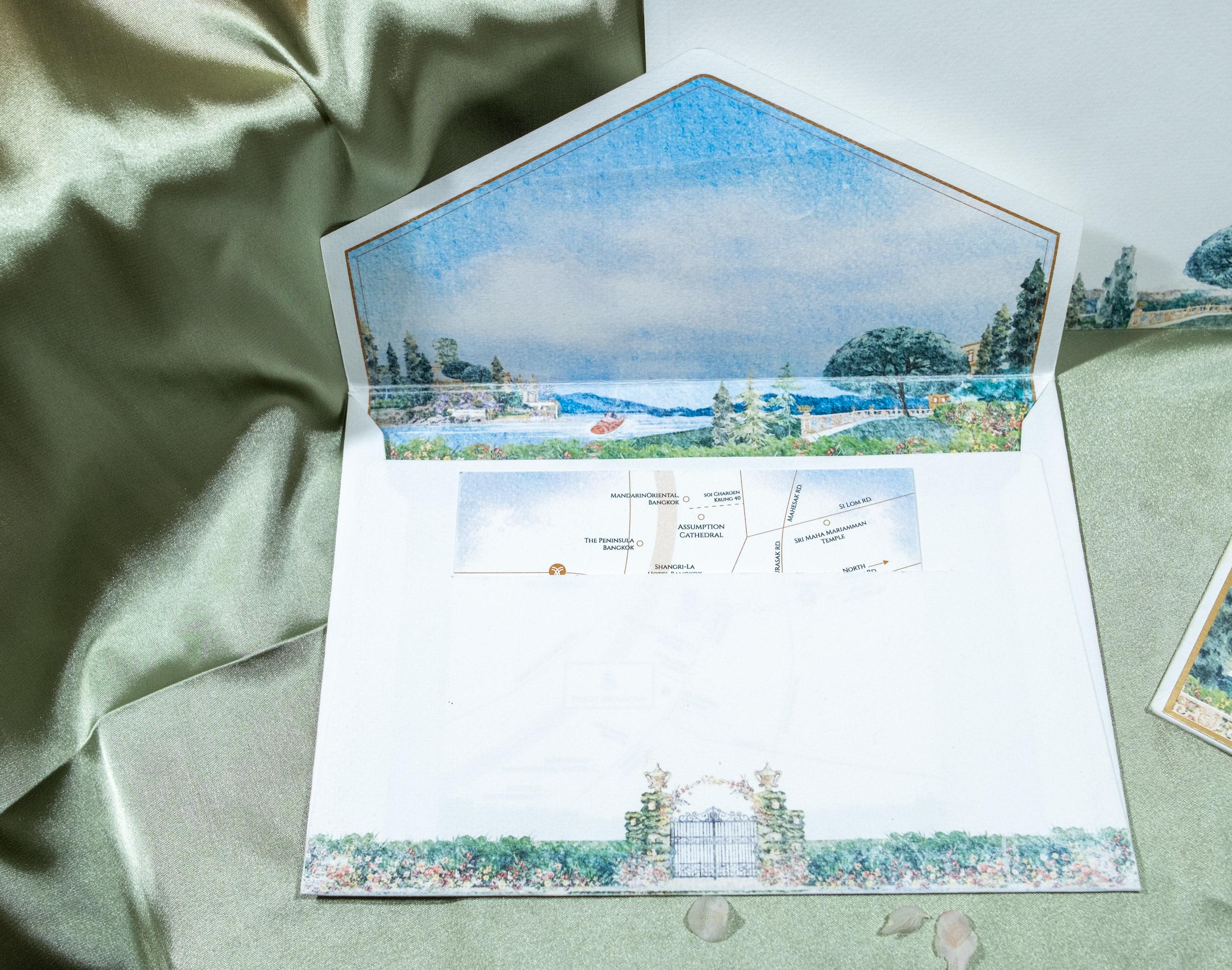 Premium Bi-fold Wedding Invitation Hardcover Book-style Bespoke Design ...