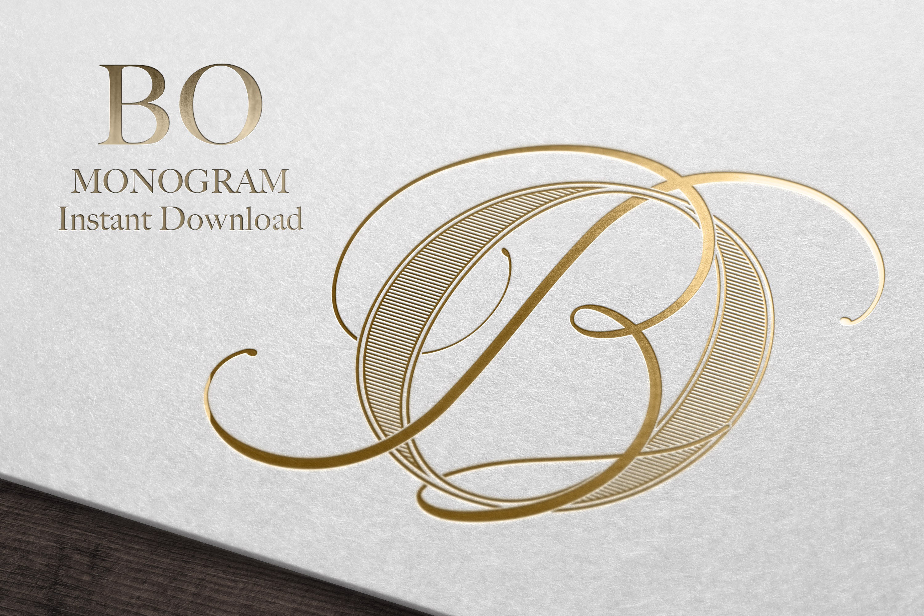 BO Wedding Monogram Digital Download Couples Duogram Personal Logo ...