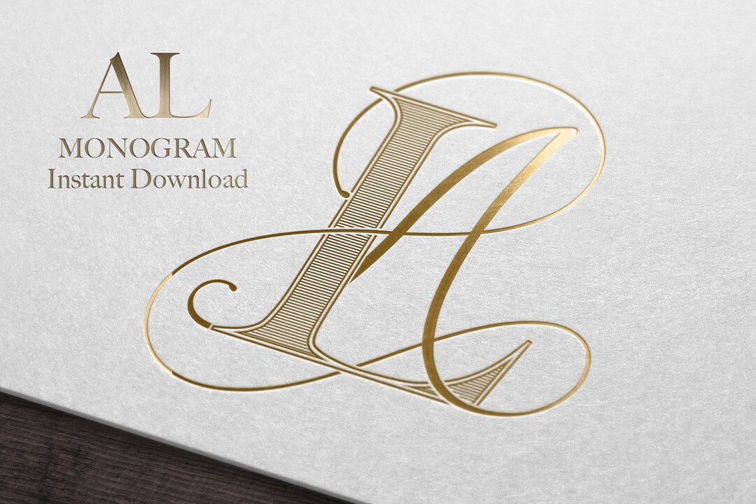 AL Wedding Monogram - Digital Download | Couples Duogram | Personal ...