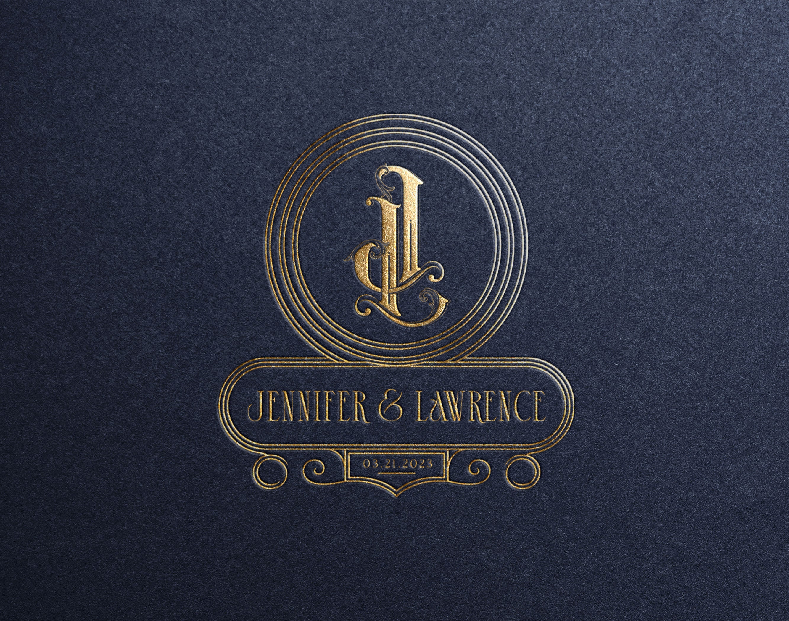 Art Deco Logo Design for Weddings and Personal Use | Digital Download ...