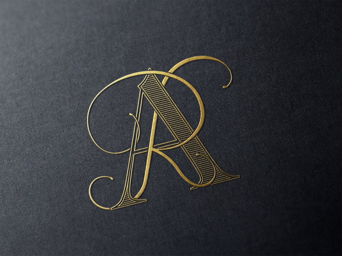 RA Wedding Monogram - Digital File Download | Couples Duogram ...