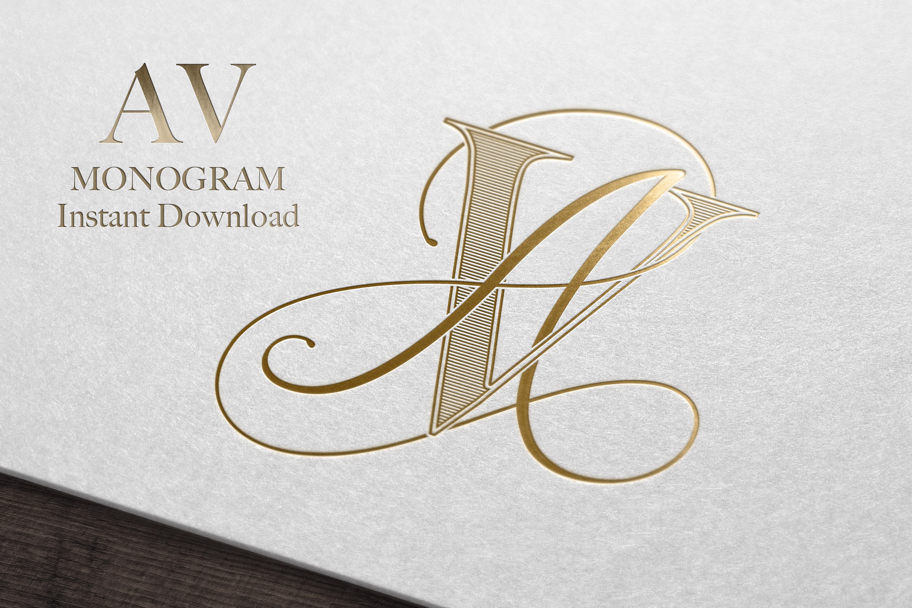 AV Wedding Monogram - Digital Download | Couples Duogram | Personal ...