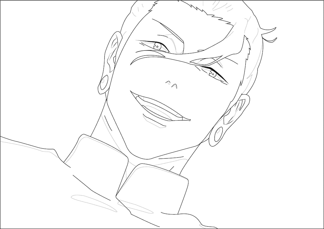 Suguru Geto Line Art Jujutsu Kaisen - Etsy