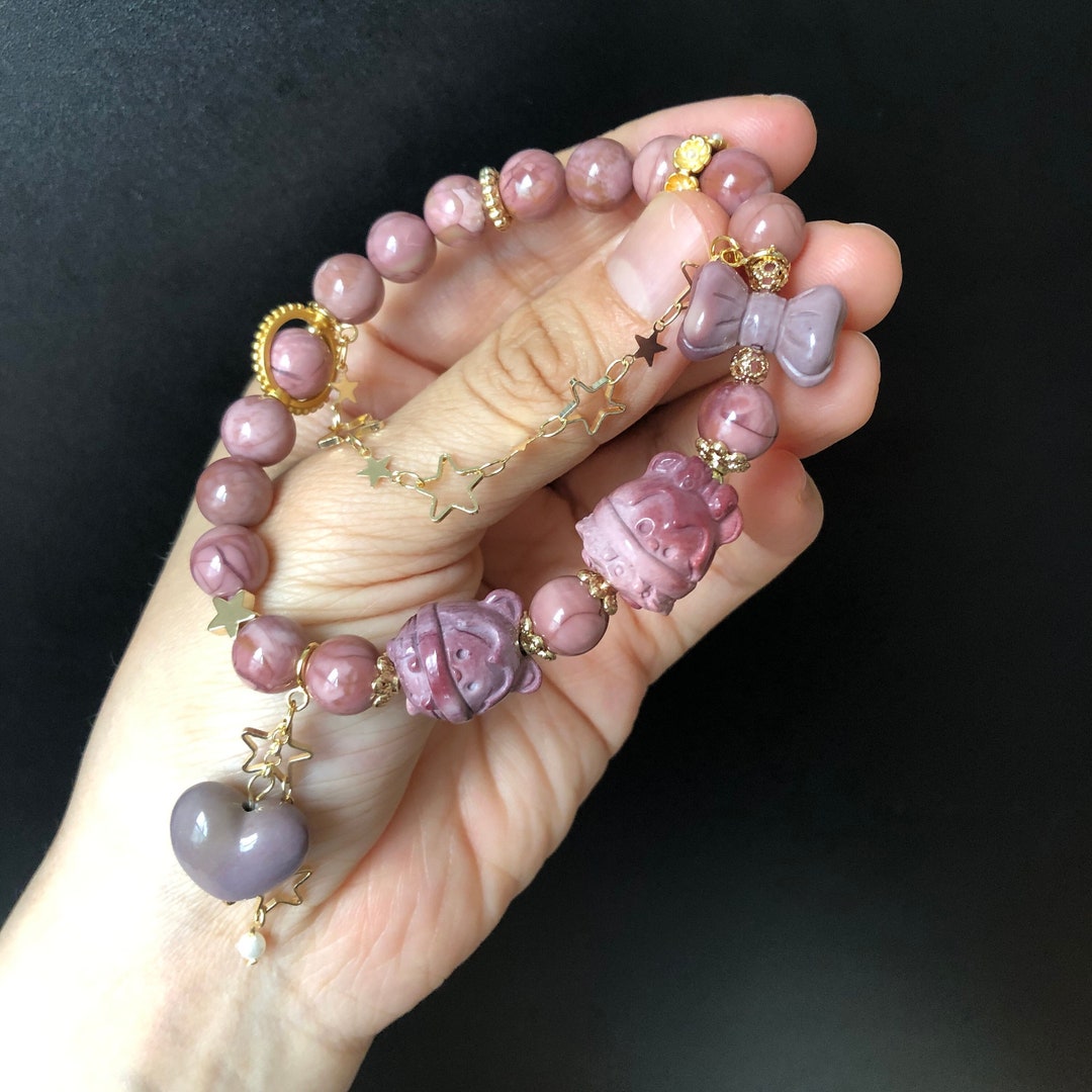 Alashan Agate Disney Micky and Minnie Mouse With Heart Ribbon - Etsy