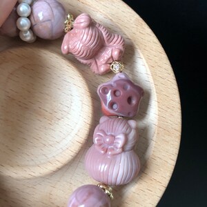 Alashan Agate Sailor Moon & Sailor Mars Handmade Carved Charm Dangler ...