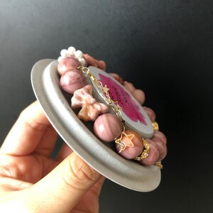 Alashan Agate Sailor Moon & Sailor Mars Handmade Carved Charm Dangler ...