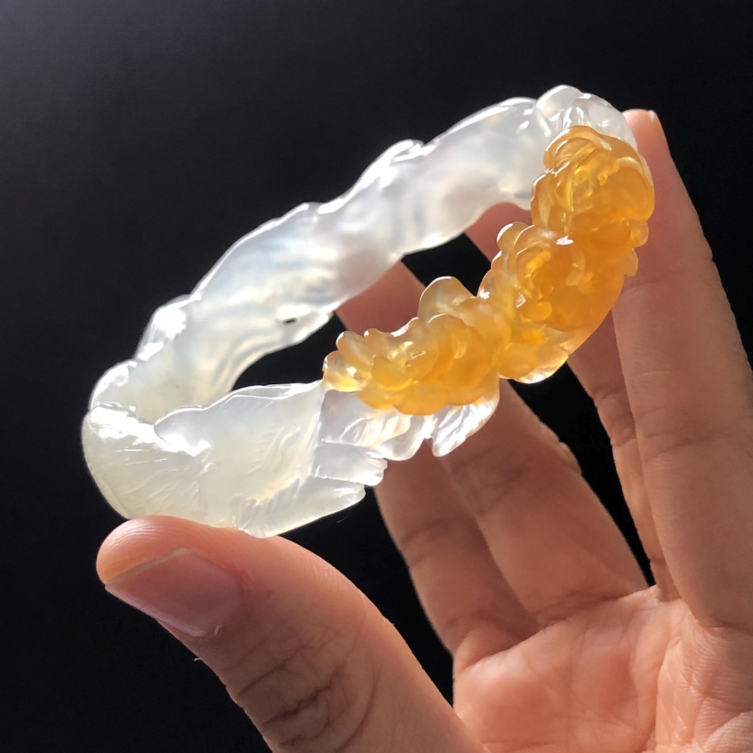 59.5mm Natural Xiu Jade Serpentine Hand Carved Nine-tailed Fox With ...