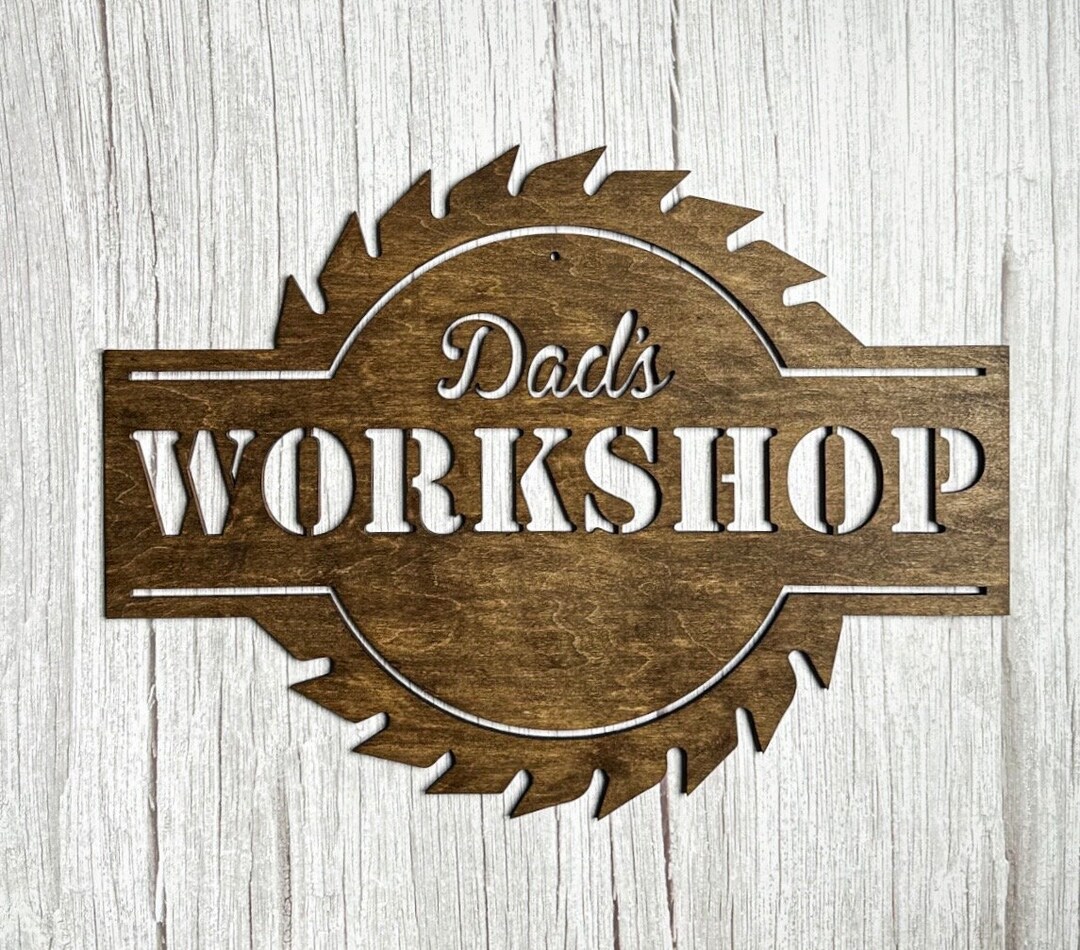 Dads Workshop Sign, Gift for Dad, Gift for Grandpa, Dad Sign, Garage ...