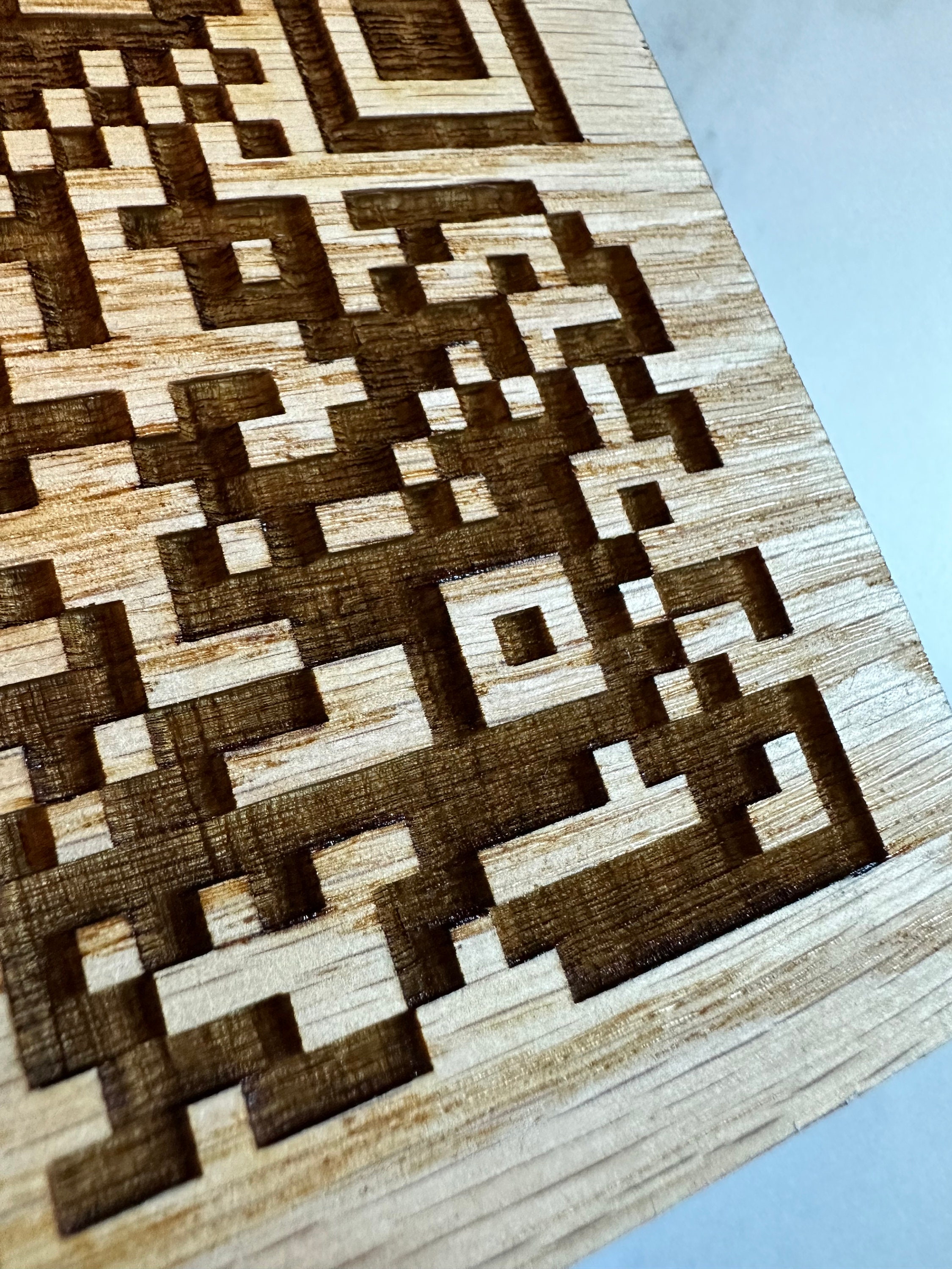 Wooden Engraved QR Code, Business Social Media Sign, Payment Sign ...