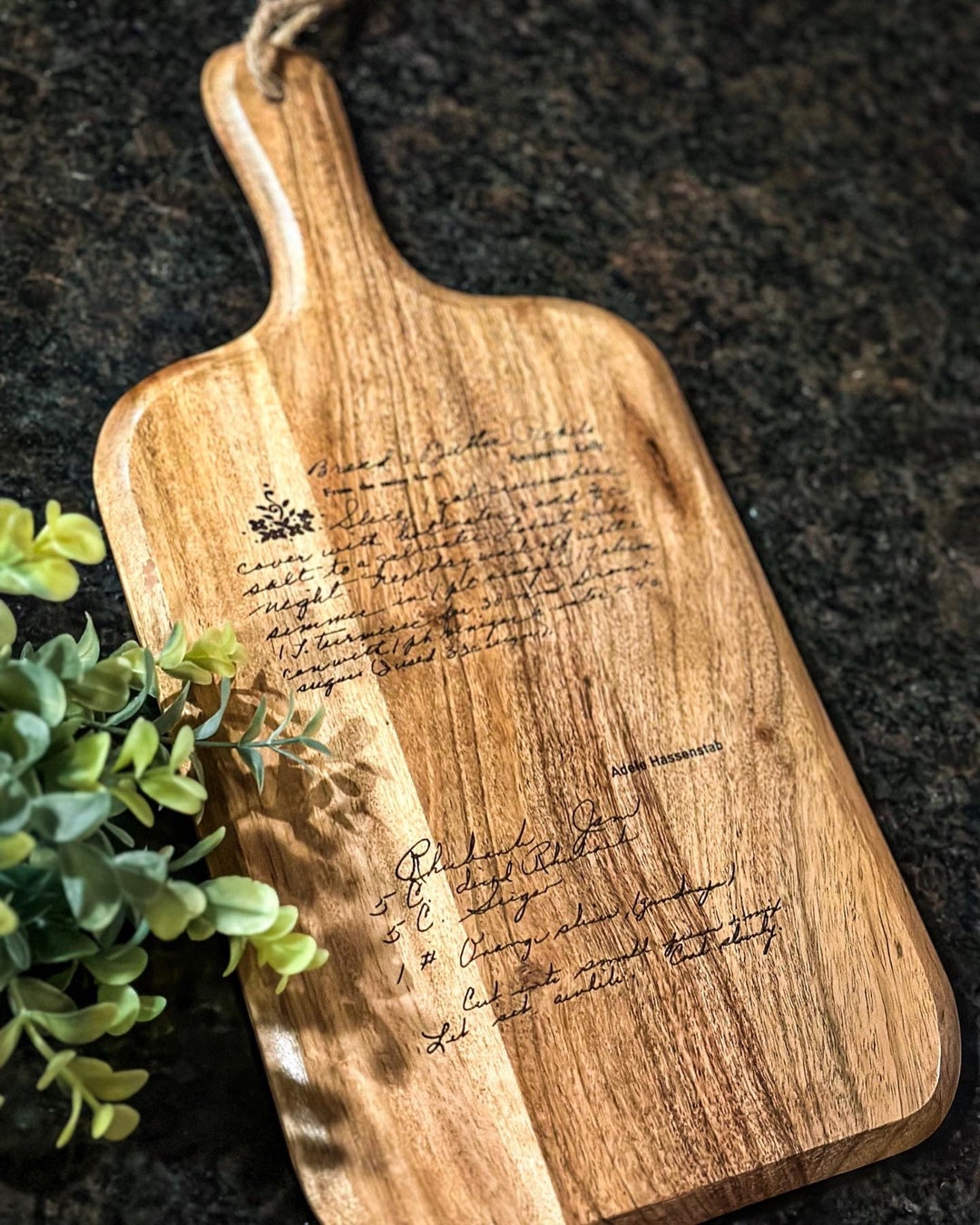 Personalized Cutting Board, Handwriting, Handwritten Recipe, Cutting ...