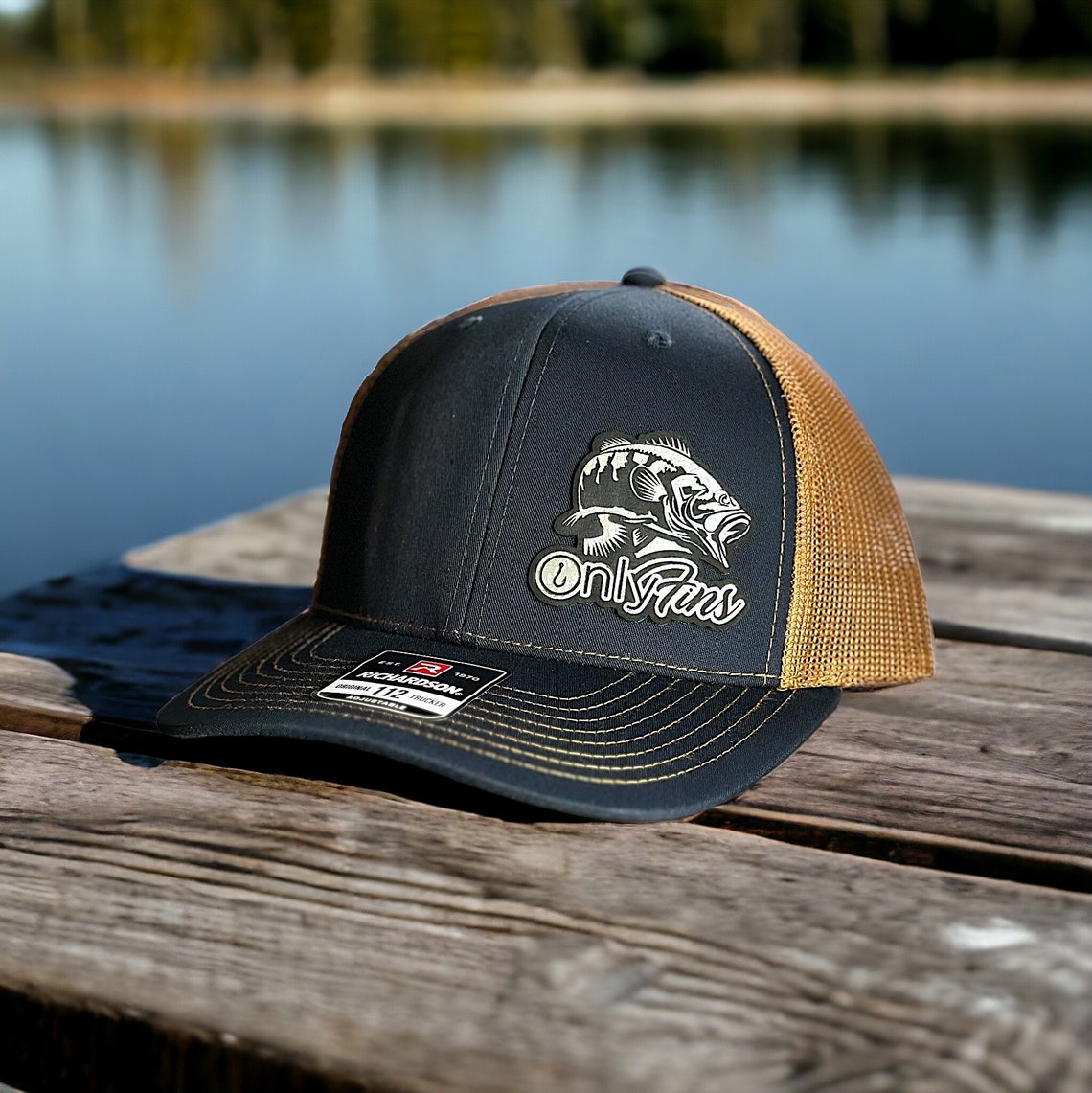 Only Fins Fishing Leather Patch Hat, Flex Fit Hat, Hunting Hats, Hats ...