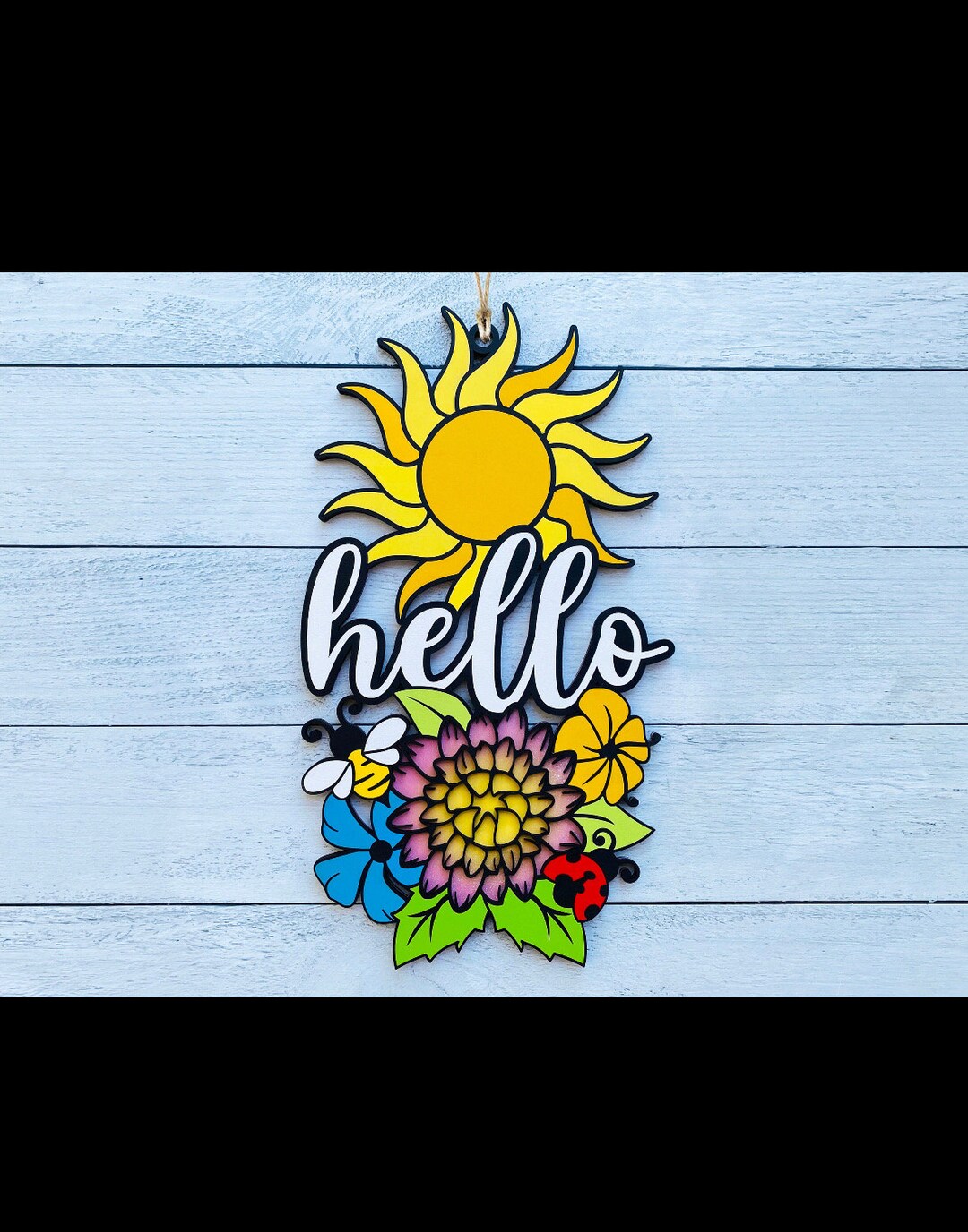 Hello Summer Sign, Front Door Decor, Wood Sign Personalized, Summer ...