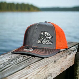 Only Fins Fishing Leather Patch Hat, Flex Fit Hat, Hunting Hats, Hats ...