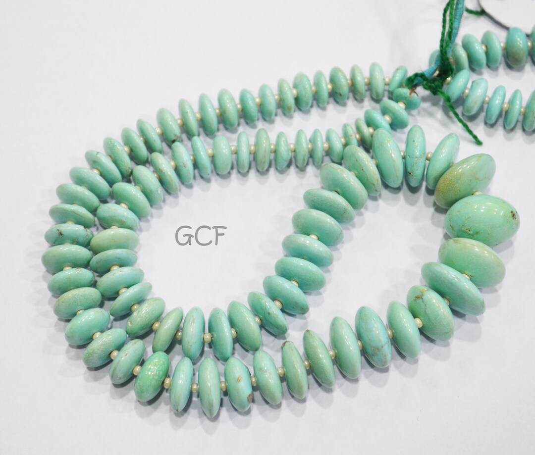 Sleeping Beauty Turquoise Rondelle Shape Beads , Sleeping Beauty ...