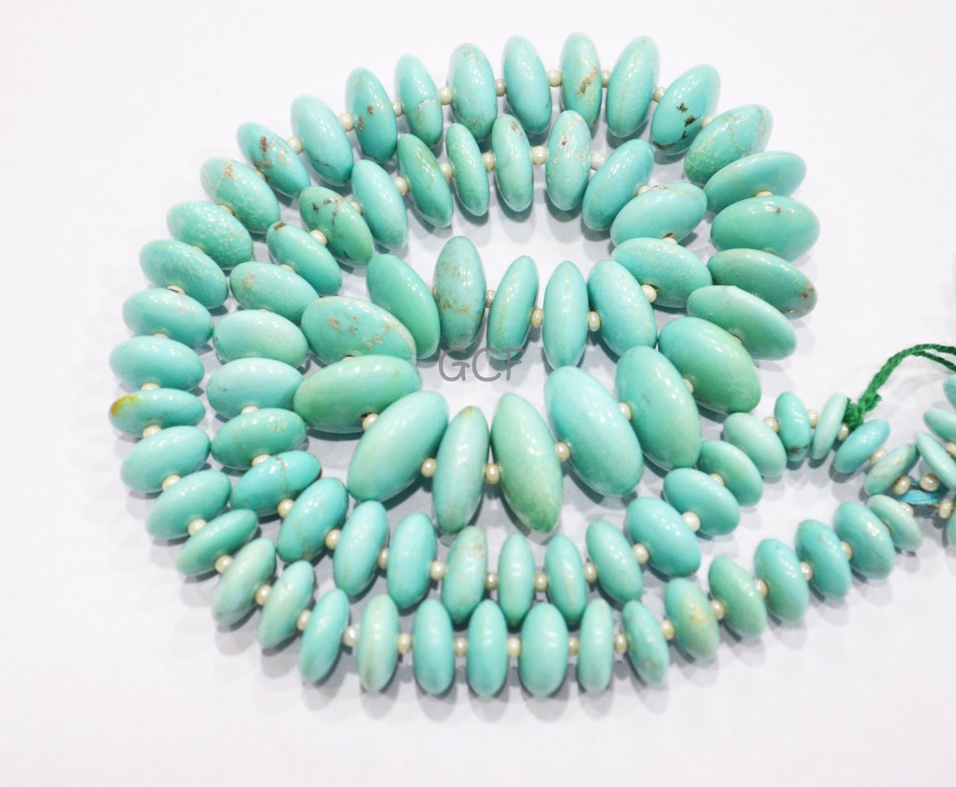 Sleeping Beauty Turquoise Rondelle Shape Beads , Sleeping Beauty ...