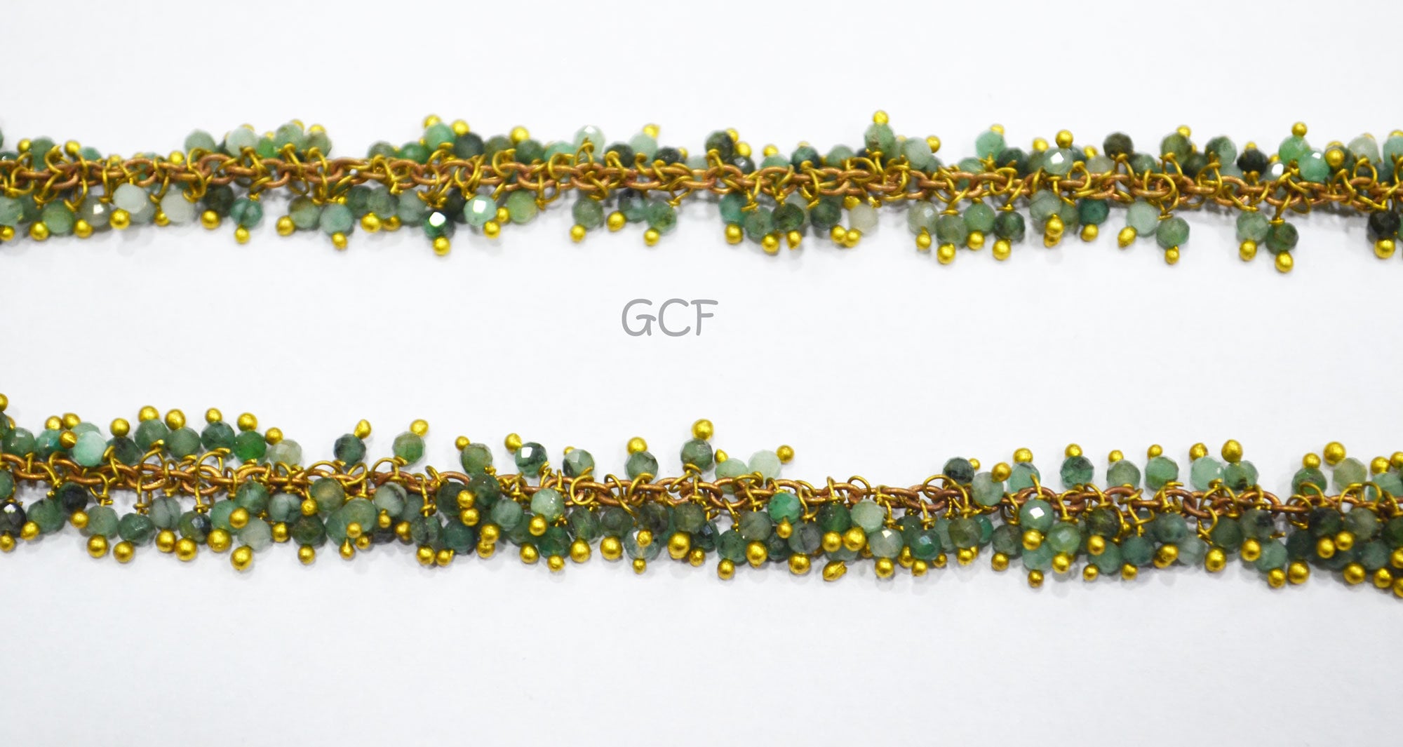 Emerald Faceted Round Shape Beaded Grape Chain Emerald - Etsy