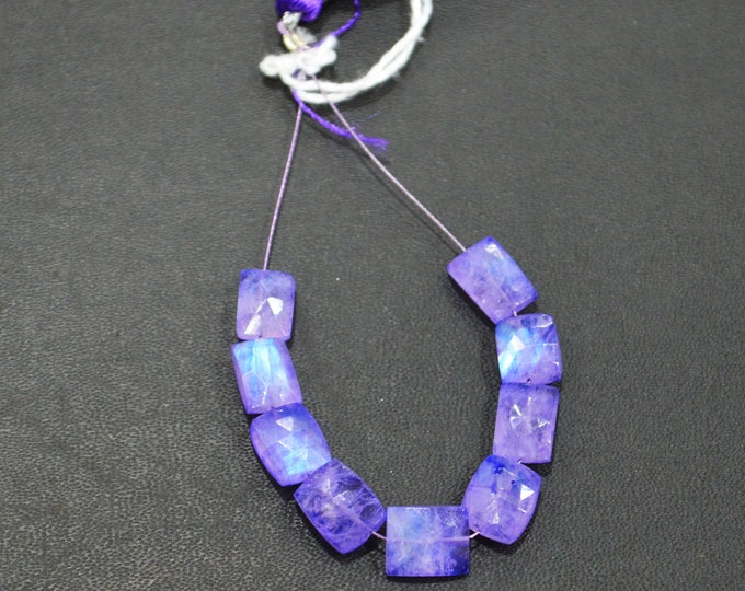 Mystic Purple Coated Rainbow Moonstone Chicklet Shape Beads , Mystic ...