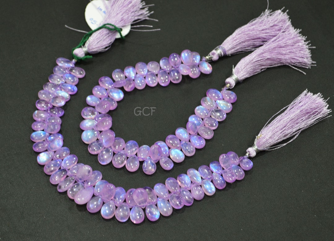 Mystic Lavender Coated Rainbow Moonstone Pear Shape Beads ,mystic ...