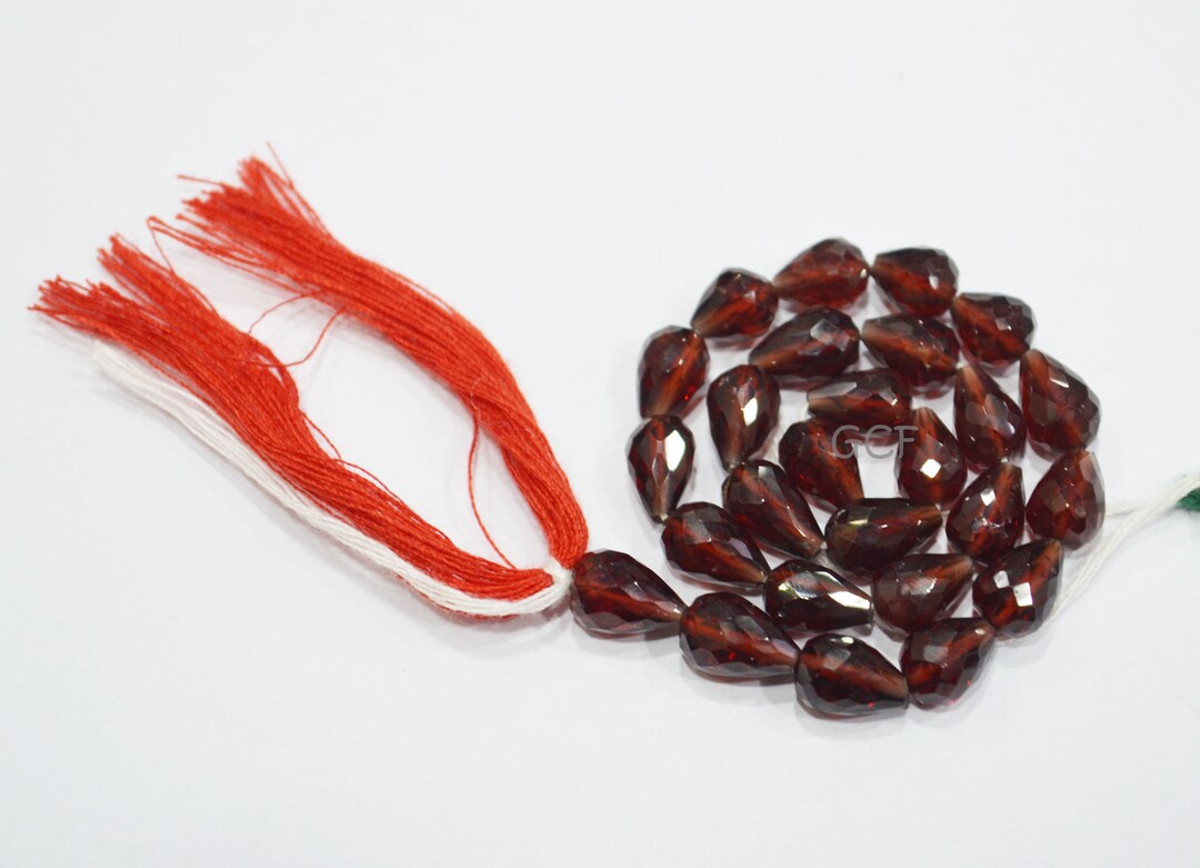 Mozambique Garnet Straight Drill Tear Drops Shape Beads , Mozambique ...
