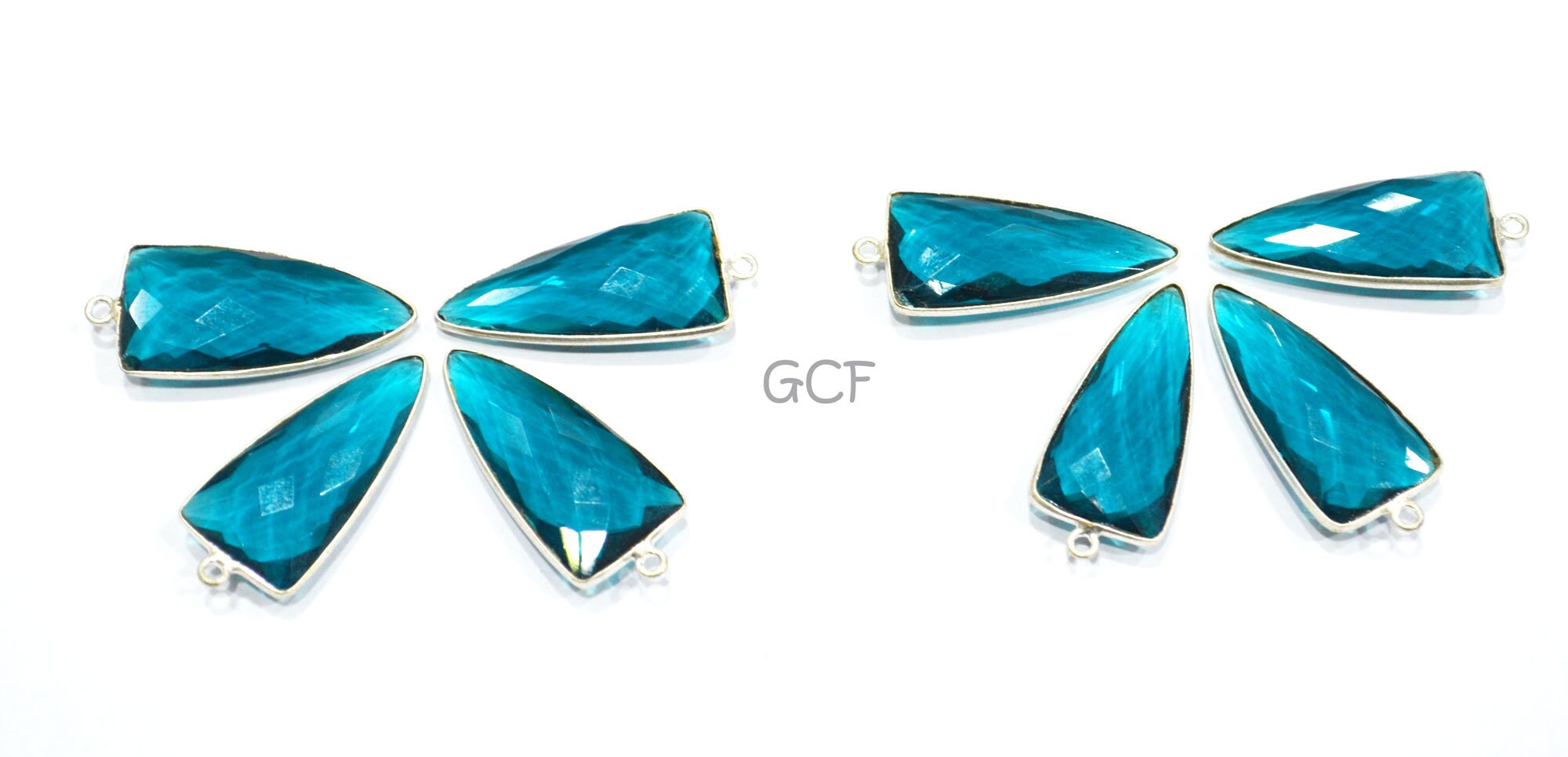 Paraiba Blue Hydro Glass Arrowhead Shape Single Bail Connector ,paraiba ...