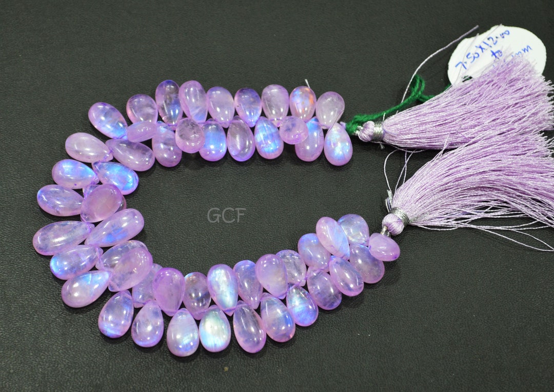Mystic Lavender Coated Rainbow Moonstone Pear Shape Beads ,mystic ...