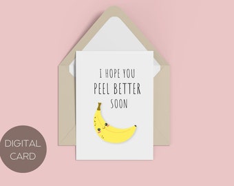 Feel Better Pun Card - Etsy