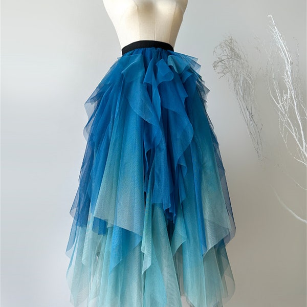 Blue Tulle Skirt - Etsy