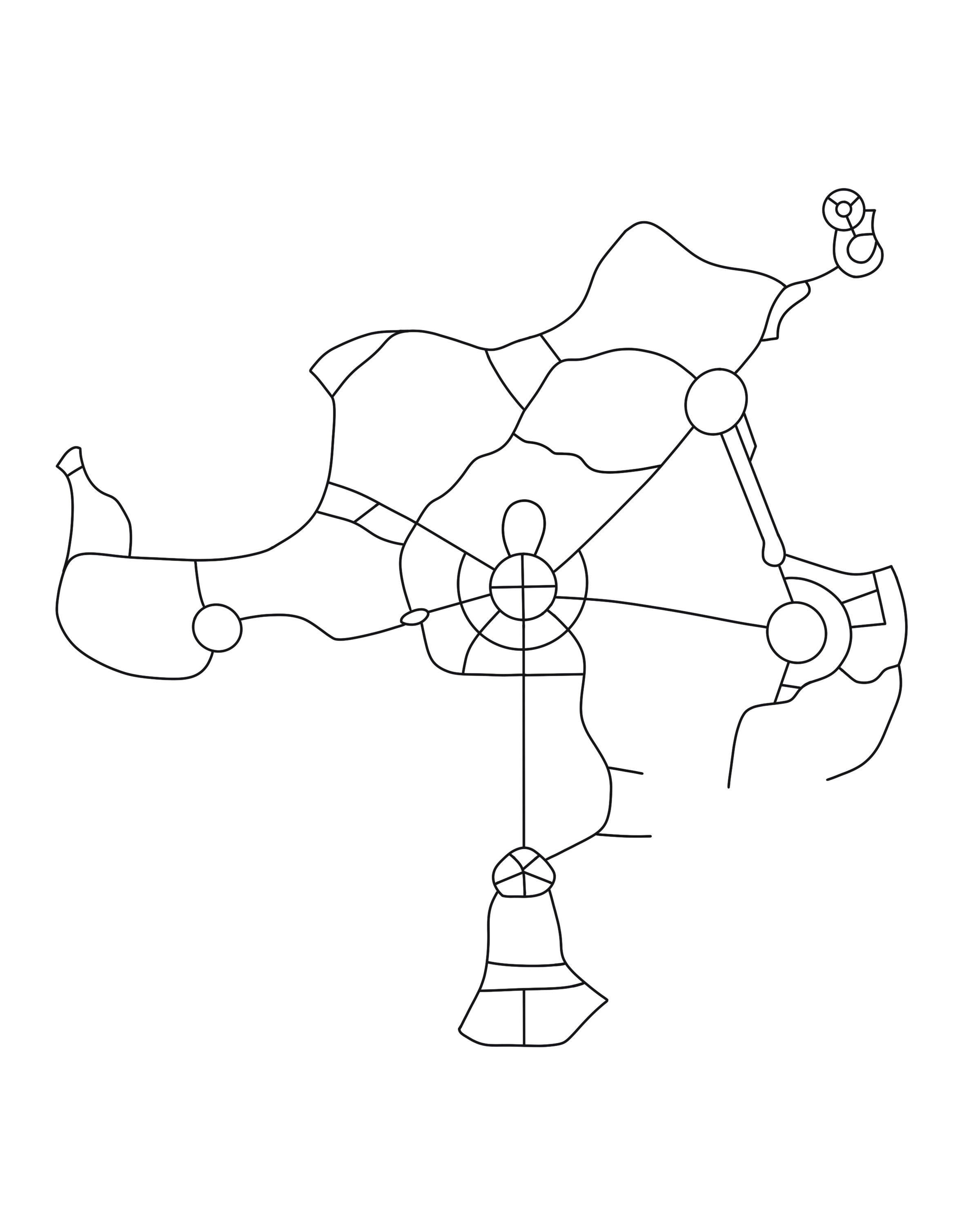 Theme Park Map Line Art Instant Download / Theme Park Inspired - Etsy